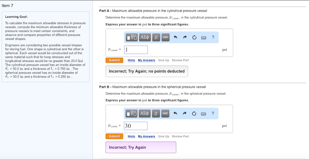 Solved Learning Goal: To calculate the maximum allowable | Chegg.com
