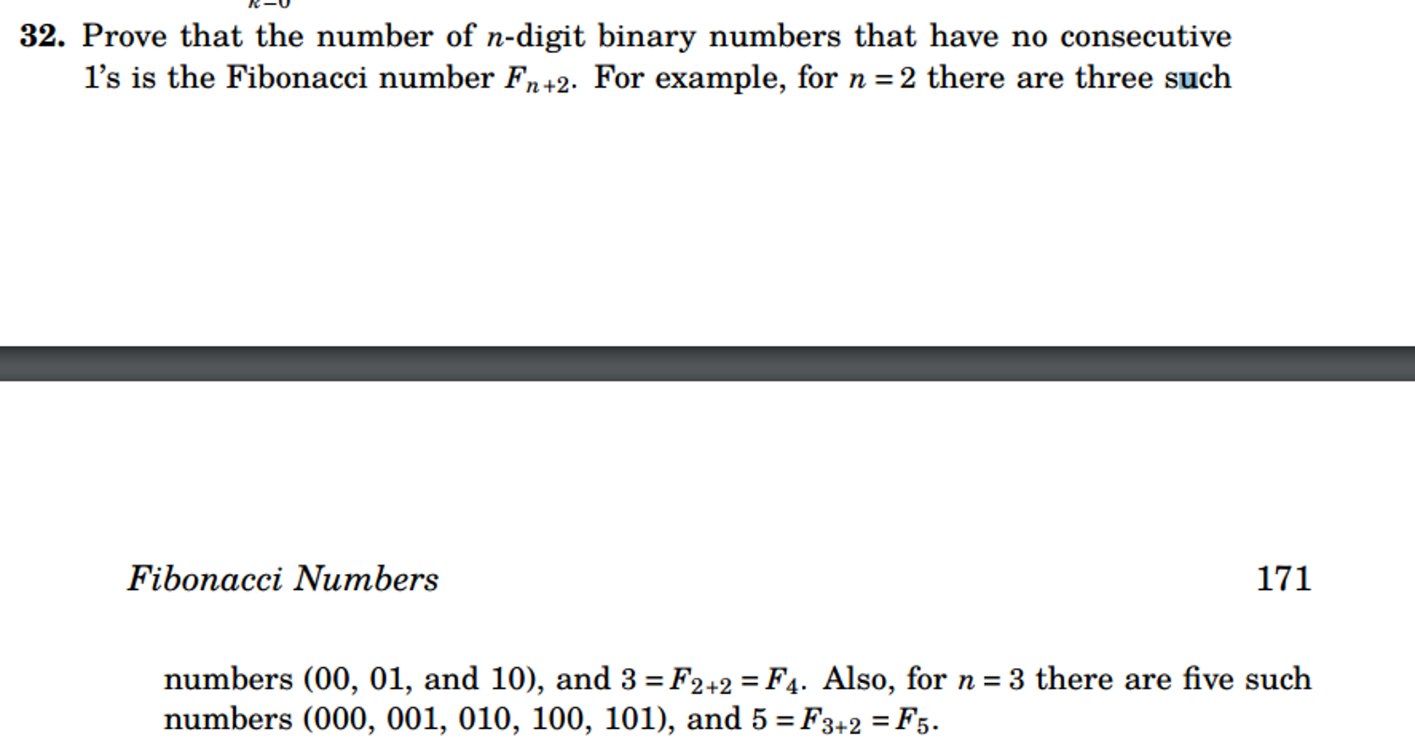 Solved Prove That The Number Of N Digit Binary Numbers That 0851