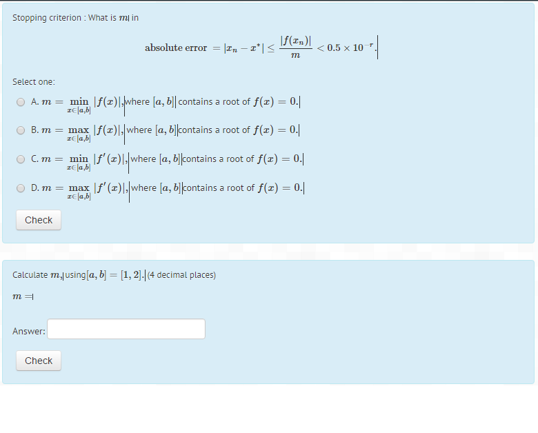 Solved Consider the equation f(x)-x -sin x -0.5 0 Use | Chegg.com