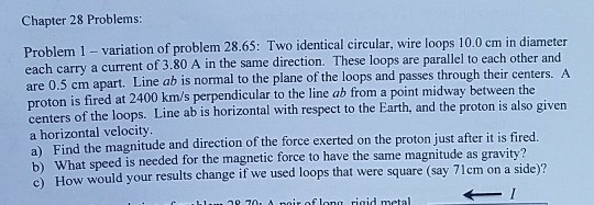 Solved Chapter 28 Problems: Problem 1 - variation of problem | Chegg.com