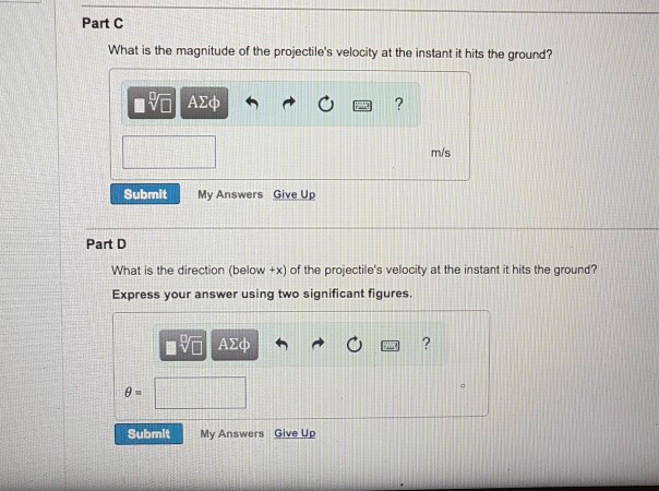Solved Part A A projectile is fired with an initial speed of | Chegg.com