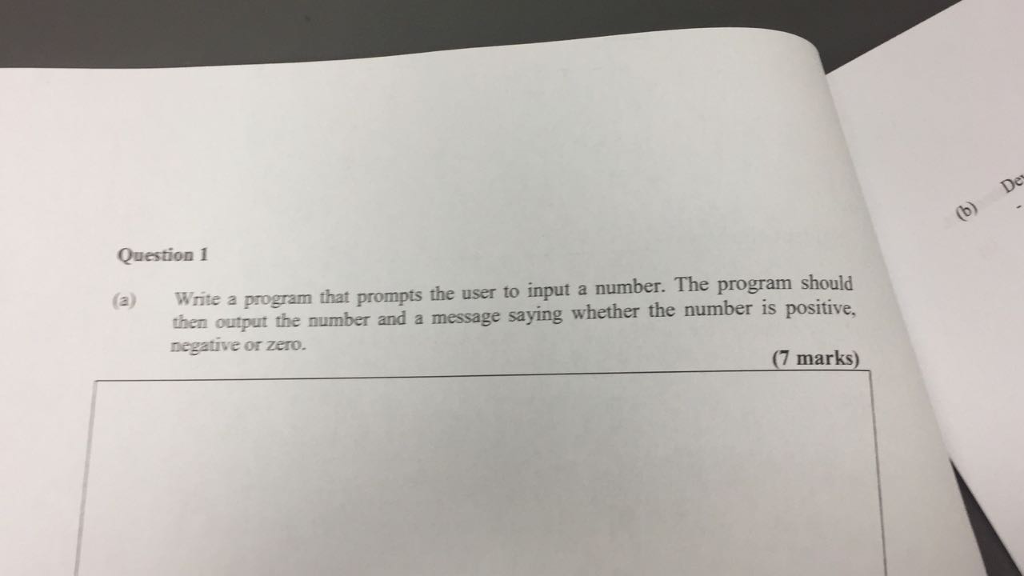 Solved Question I Write A Program That Prompts The User To 9271