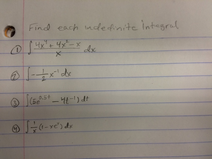 Solved Find each indefinite integral integrate 4x^4 + 4x^2 | Chegg.com