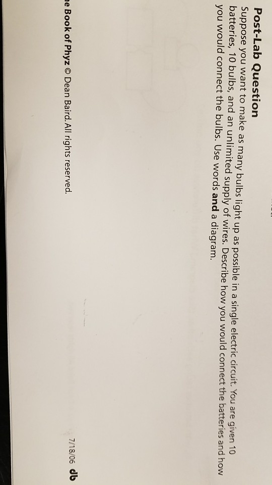 Solved Post-Lab Question Suppose you want to make as many | Chegg.com Solved Post-Lab Question Suppose you want to make as many | Chegg.com