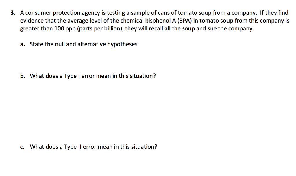 Solved A Consumer Protection Agency Is Testing A Sample Of
