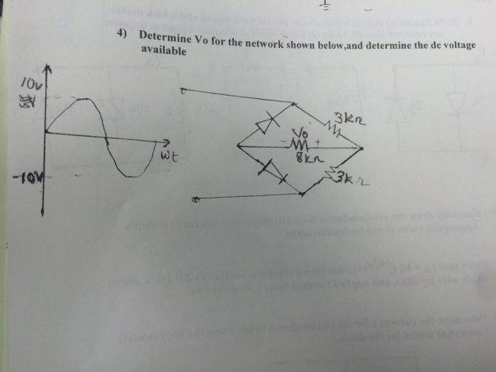 Solved 4determine V0 For The Network Shown Below And 