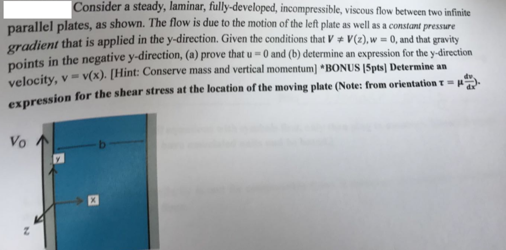 Solved Consider a steady, laminar, fully-developed, | Chegg.com