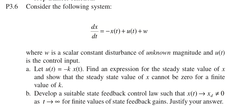 Solved Consider the following system: dx/dt = -x(t) + u(t) | Chegg.com