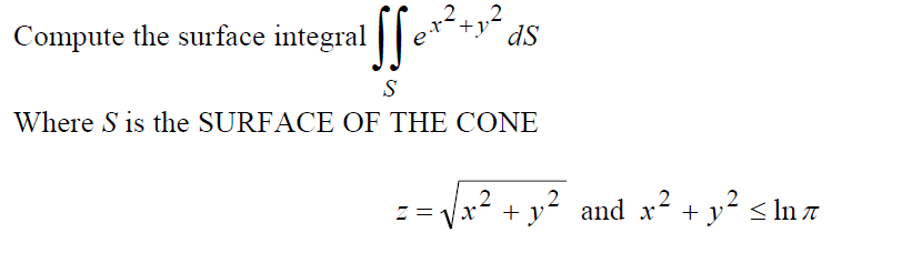 Solved Compute the surface integral integration integration | Chegg.com