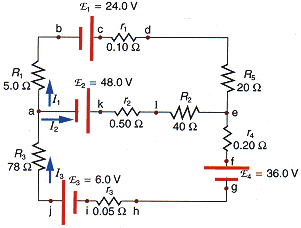 Solved Apply the loop rule to loop abcdefghija in Figure | Chegg.com