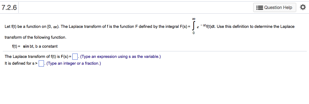 Solved 7.2.6 i Question Help * Let f(t) be a function on [0, | Chegg.com