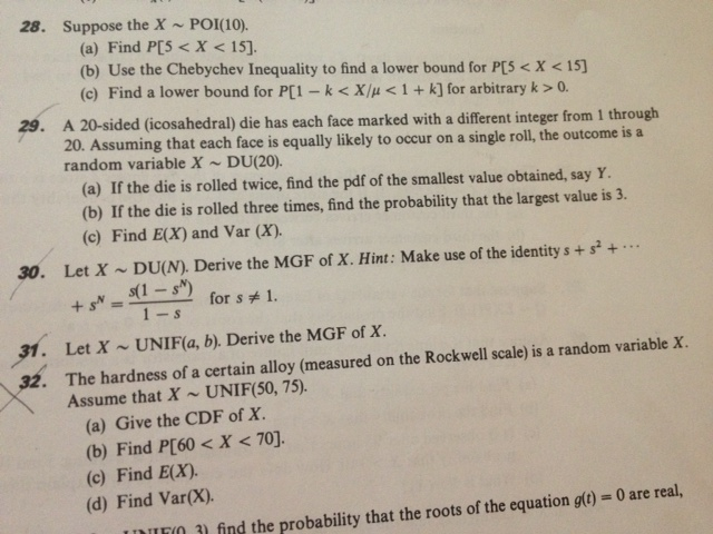 Solved Suppose the X ~ POI(10). Find P[5