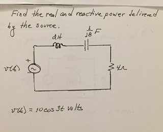 Solved Find the real and reactive power delivered by the | Chegg.com