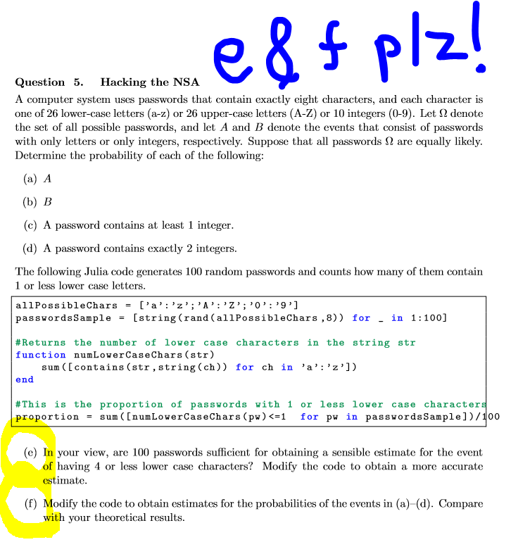 Solved A Computer System Uses Passwords That Contain Exactly