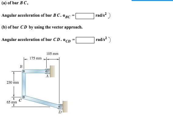 Solved: Knowing That At The Instant Shown Bar AB Has An An... | Chegg.com