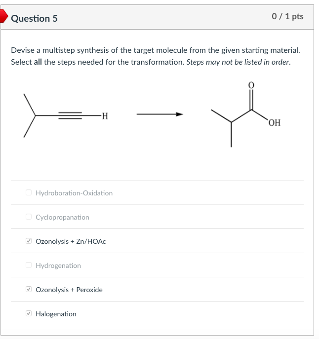 Solved Question5 0/1 pts Devise a multistep synthesis of the | Chegg.com