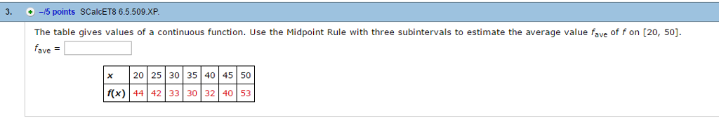 Solved The table gives values of a continuous function. Use | Chegg.com