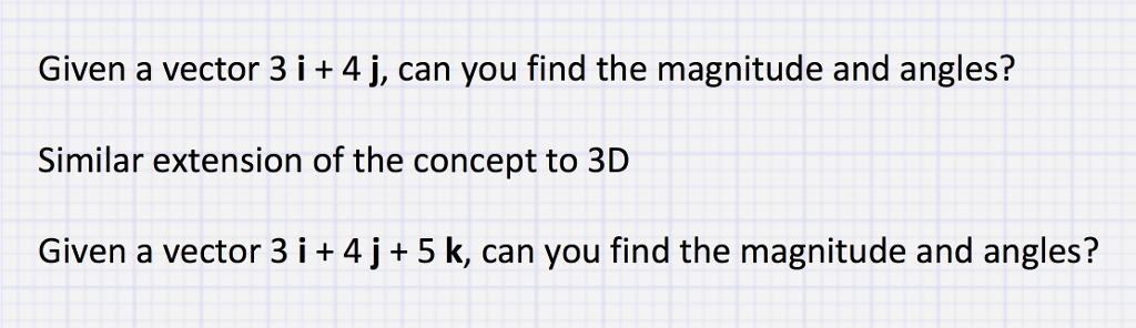 Solved Given a vector 3i+ 4 j, can you find the magnitude | Chegg.com