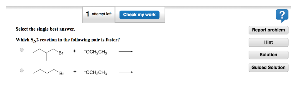 Solved 2 attempt left Check my work Select the single best | Chegg.com
