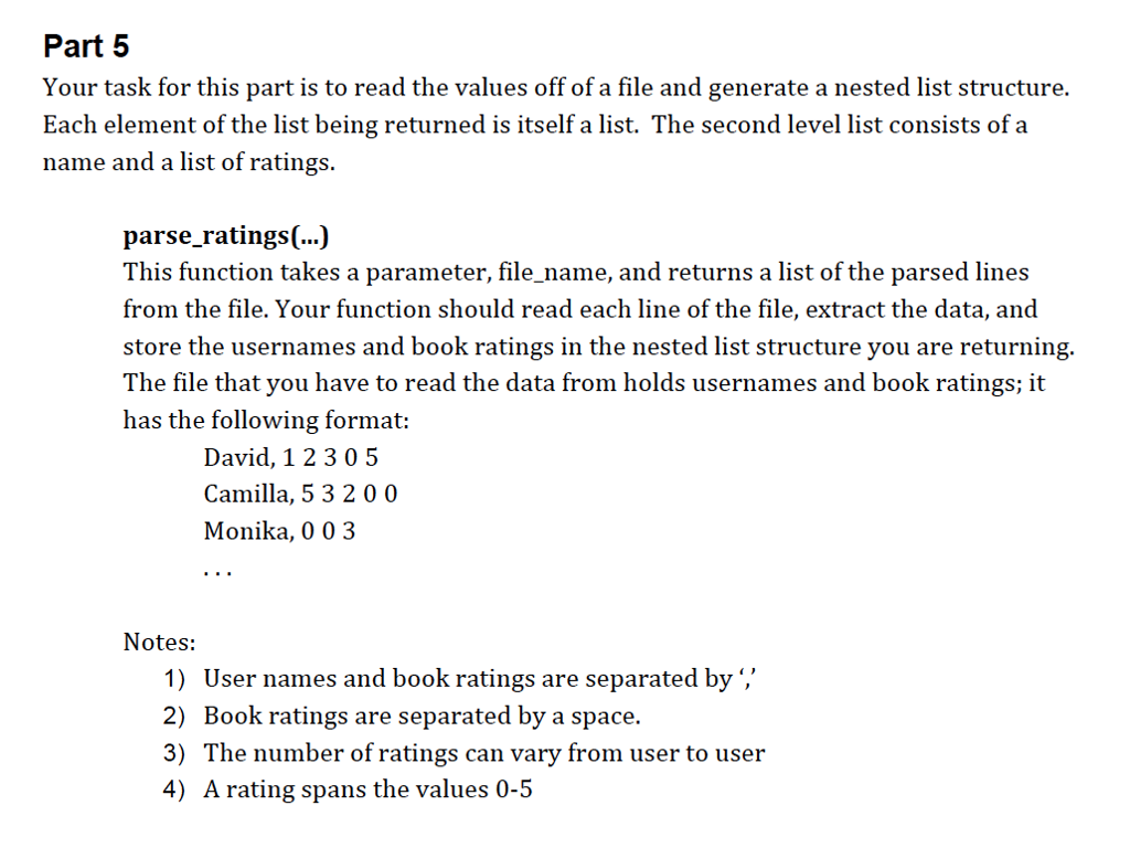 Solved Part 5 Your Task For This Part Is To Read The Values Chegg