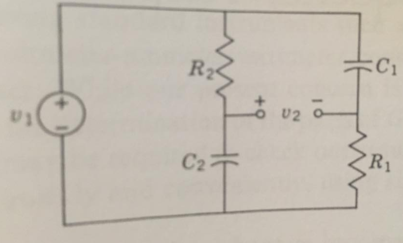 Solved The network is adjusted so that R1C1=R2C2=T. Let | Chegg.com