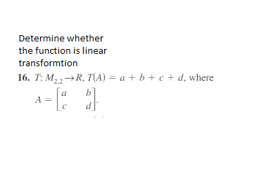 Solved Determine whether the function is linear | Chegg.com