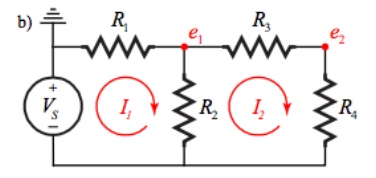 Solved Vs = 10V , R1 = 1k, R2 = 2.2k R3 = 1k, R4 = 3.3k | Chegg.com
