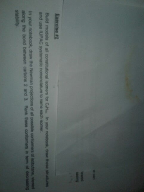 Solved Exercise 12 Build models of all constitutional | Chegg.com