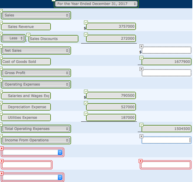 Income Statement Wiley Plus