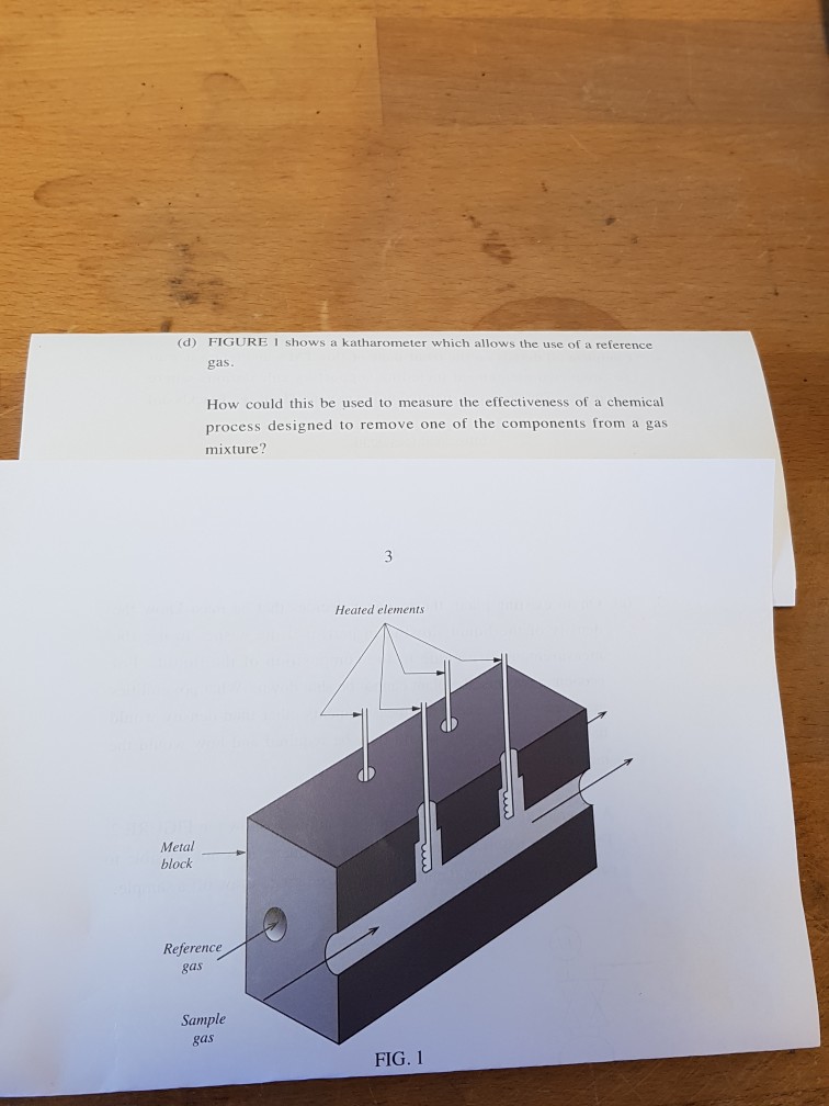 Solved (d) FIGURE I shows a katharometer which allows the | Chegg.com