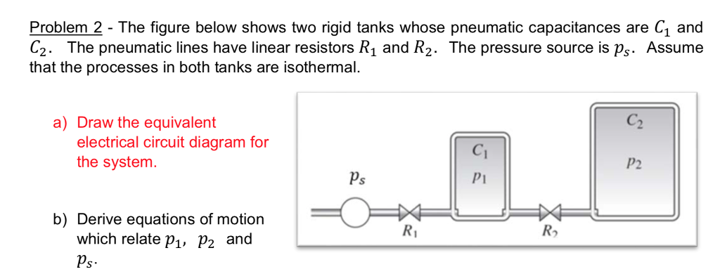 Solved Problem 2 - The figure below shows two rigid tanks | Chegg.com