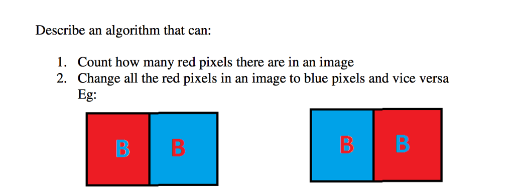 Describe an algorithm that can: Count how many red | Chegg.com
