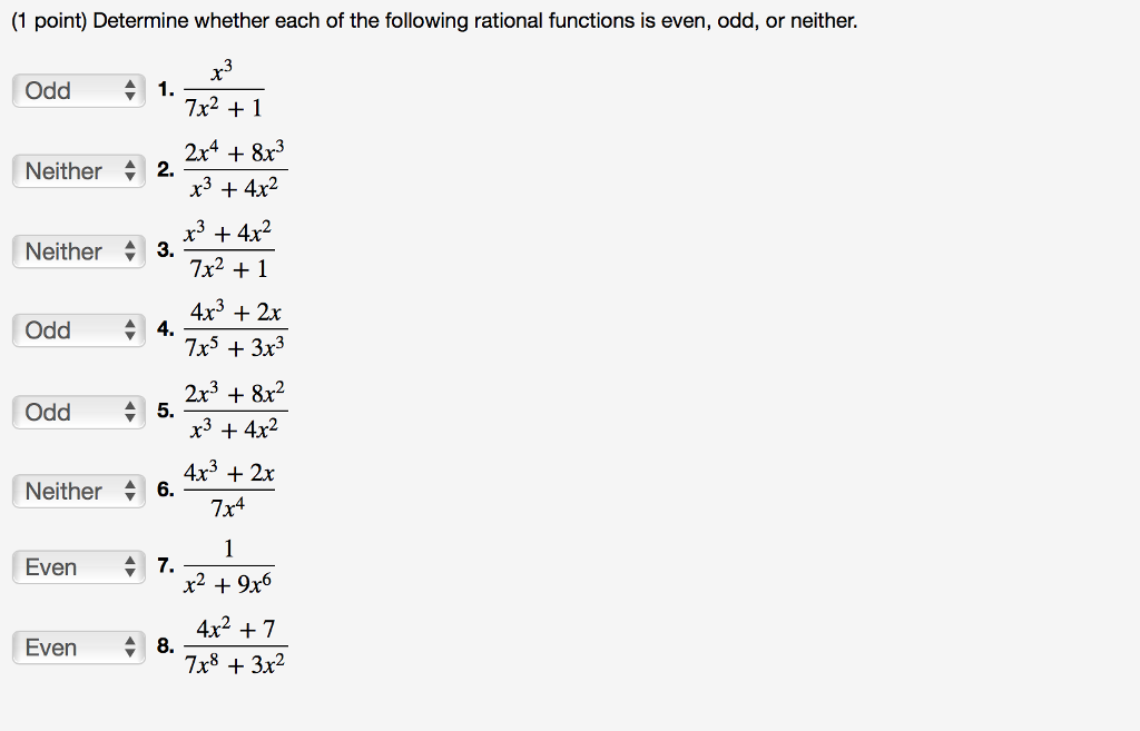 Solved Determine Whether Each Of The Following Rational