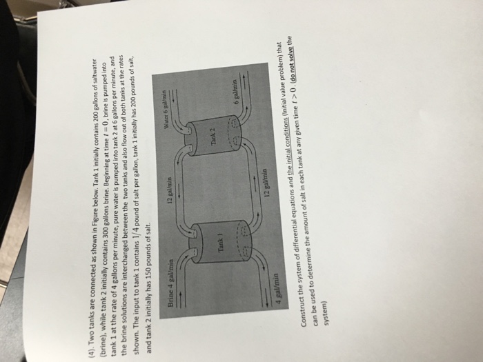 Solved Two tanks are connected as shown in Figure below. | Chegg.com