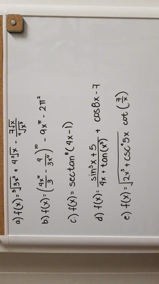Solved 41x 4 c)fo) sectan (4x- | Chegg.com
