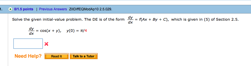 Solved Solve The Given Initial Value Problem The De Is O 7512