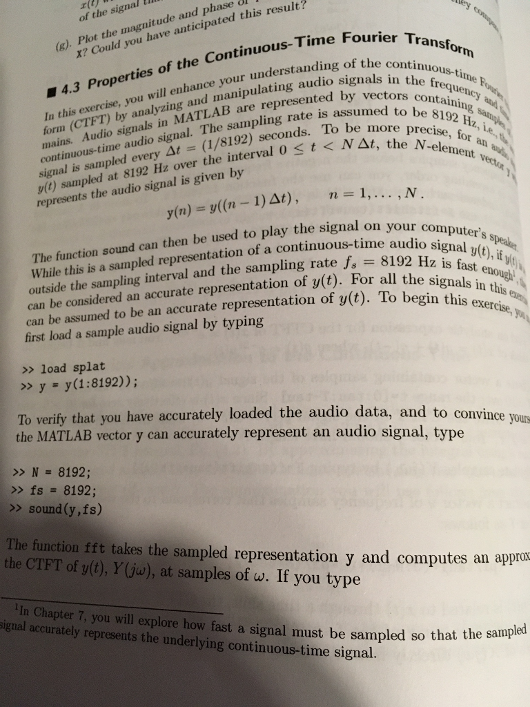 Sec. 4.3. properties of the Continuous-Time Fourier | Chegg.com