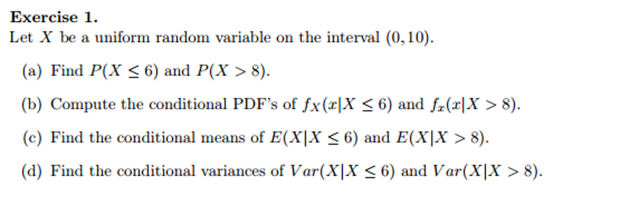 Solved Let X be a uniform random variable on the interval | Chegg.com
