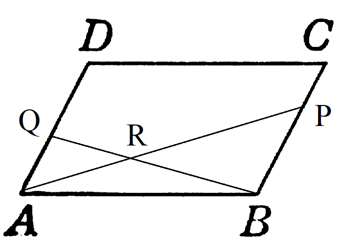 For an arbitrary parallelogram ABCD, BP is three | Chegg.com