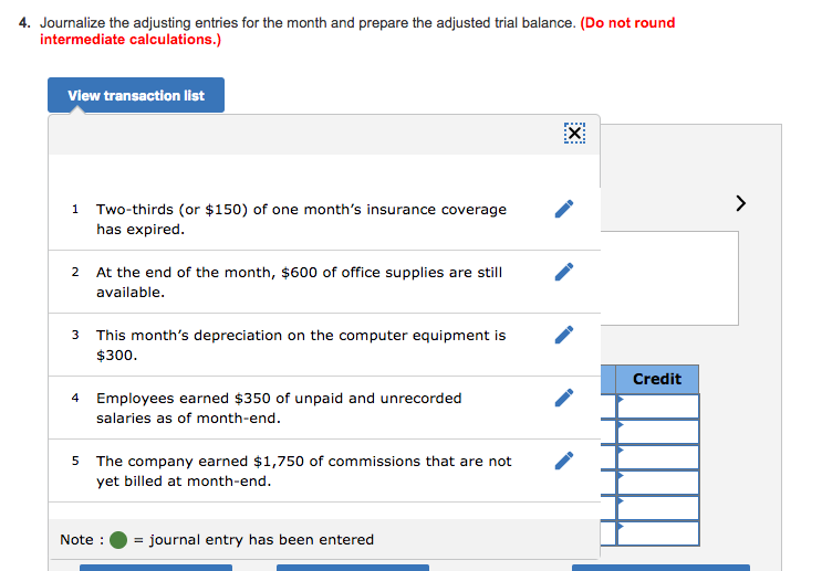 Solved 4. Journalize the adjusting entries for the month and | Chegg.com