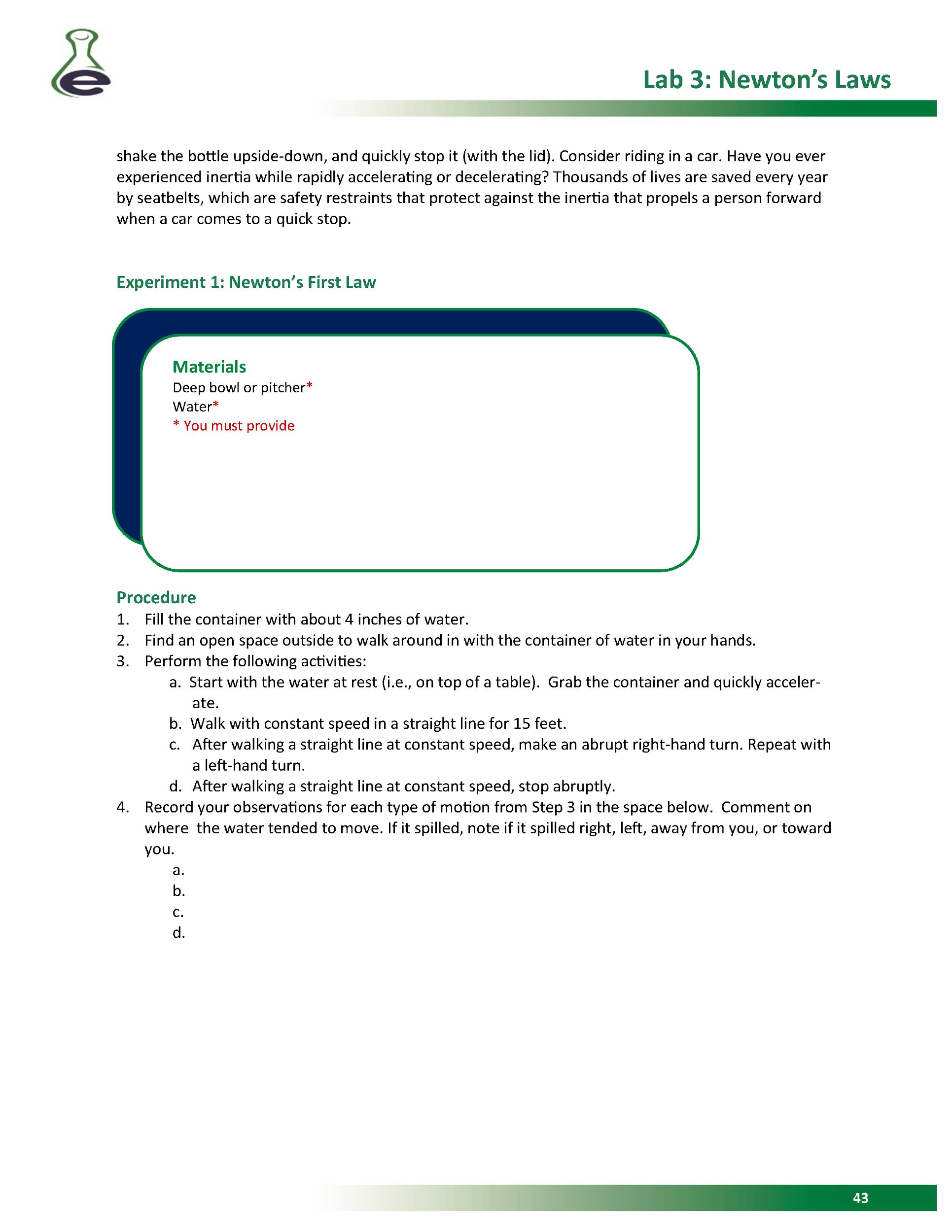 Solved Lab 3: Newton's Laws Concepts to explore: Newton's | Chegg.com