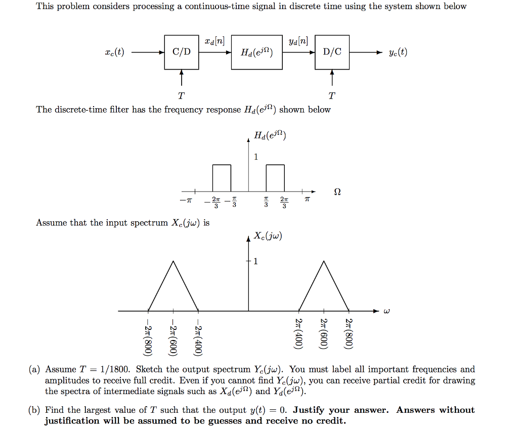 Solved This problem considers processing a continuous-time | Chegg.com
