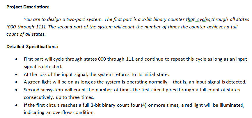 Solved You are to design a two-part system. The first part | Chegg.com