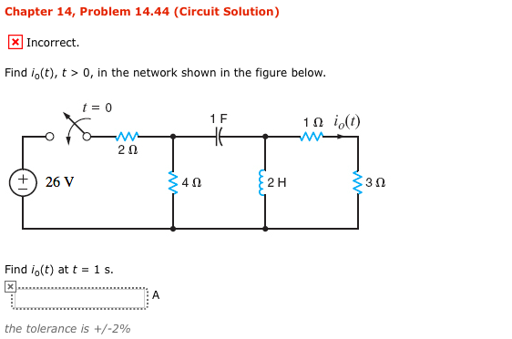 Solved Chapter 14, Problem 14.44 (Circuit Solution) | Chegg.com