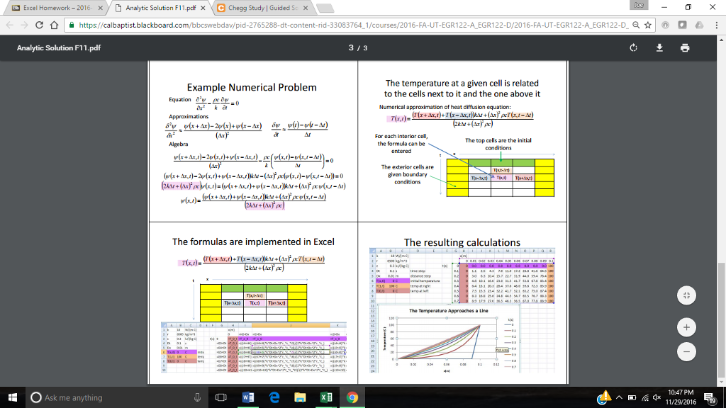 Excel Hw 5 Differential Equations In Excel Not Chegg