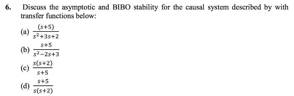 Solved please explain BIBO stability for question c. I know | Chegg.com