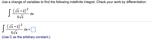 Solved Use a change of variables to find the following | Chegg.com