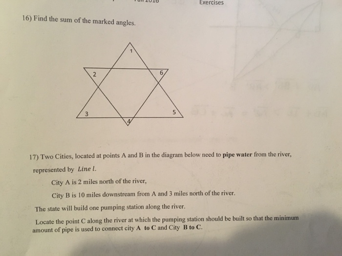 Solved Find the sum of the marked angles Two Cities, | Chegg.com