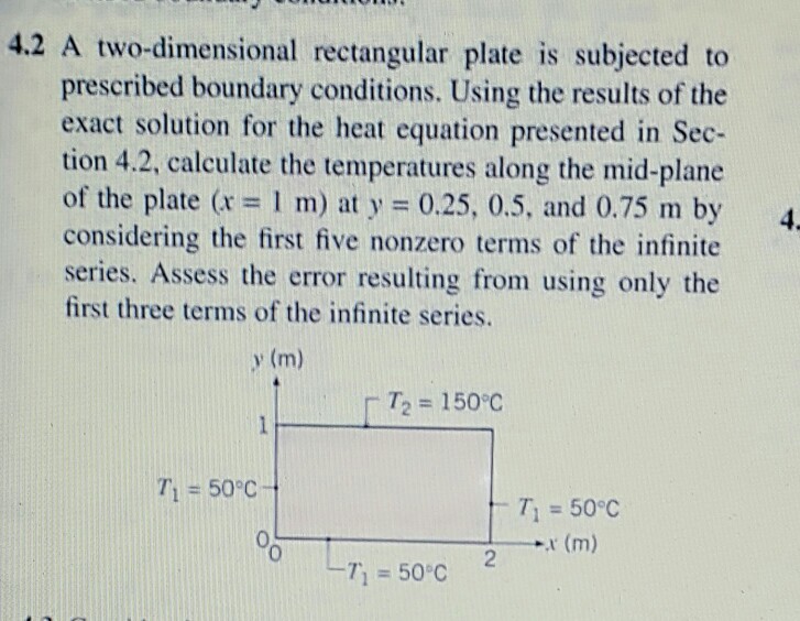 Solved 4.2 A two-dimensional rectangular plate is subjected | Chegg.com