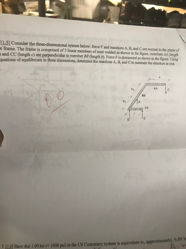 Solved [1.51 Consider the three-dimensional system below: | Chegg.com
